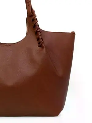 Moschino Logo-lettering Whipstitched Tote Bag