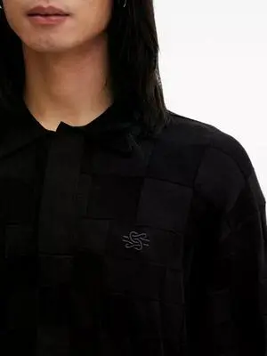 Filling Pieces Rugby Check-pattern Logo-embroidered Sweatshirt