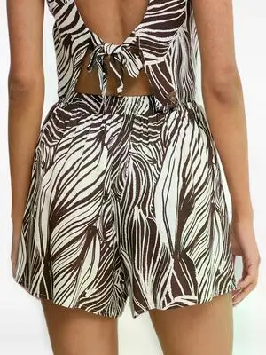 Guess Leaf-print Mini Shorts