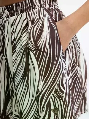 Guess Leaf-print Mini Shorts