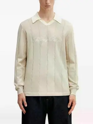 Filling Pieces Cable Knit Embroidered Sweatshirt