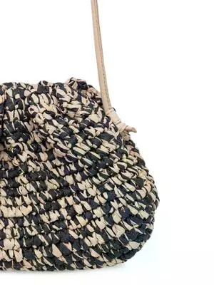 SESSUN Woven Design Clutch Bag With Ruched Detailing