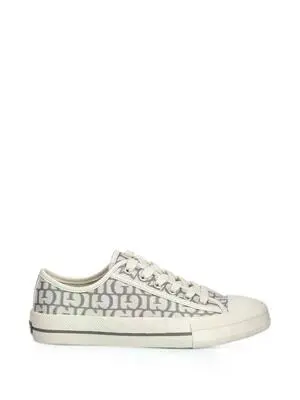 Guess Carey Logo-print Lace-up Sneakers - Neutrals