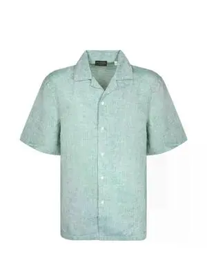 DELL'OGLIO Short-sleeved Camp-collar Shirt - Green