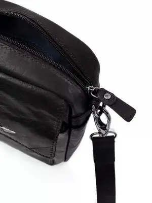 AERONAUTICA MILITARE Logo Plaque Leather Belt Bag