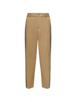 Moncler Tailored Cotton Blend Trousers - Neutrals
