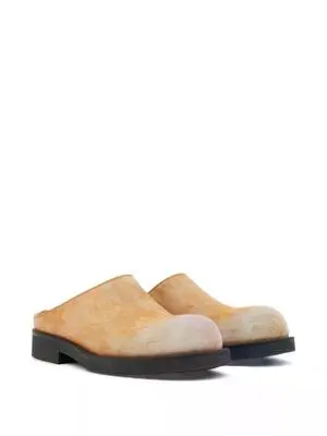 MAISON MARGIELA Biker Washed-suede Mules