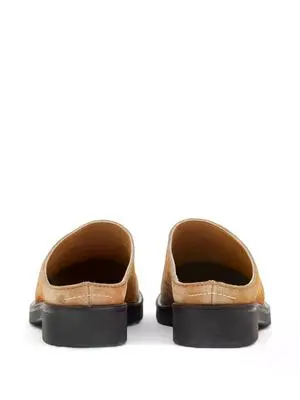 MAISON MARGIELA Biker Washed-suede Mules