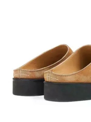 MAISON MARGIELA Biker Washed-suede Mules