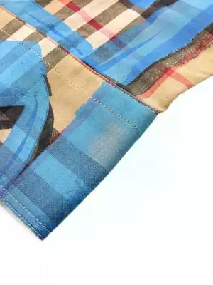 Burberry 2010s Jameson Graffiti-print Button-down Cotton Shirt