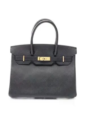 Hermès 2021 30 Birkin Tote Bag - Black