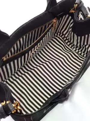Prada Canapa Logo Print Tote Bag - Black