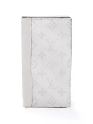 LOUIS VUITTON 2010s Taigarama Brazza Bi-fold Leather Wallet - Grey