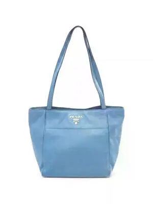 Prada 2000s Vitello Phenix Bag - Blue