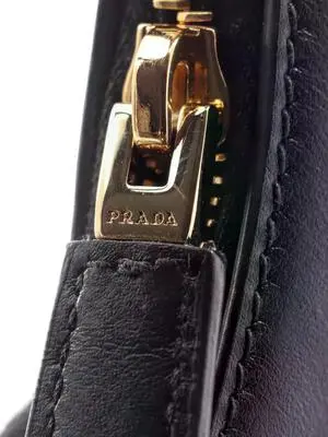 Prada Arke Leather Handbag - Black