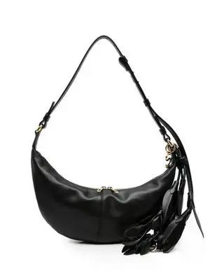 Sportmax Leather Shoulder Bag - Black