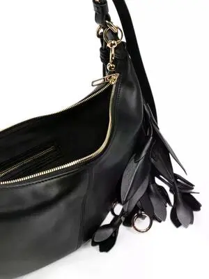 Sportmax Leather Shoulder Bag - Black