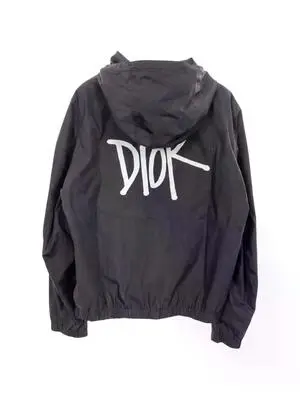 Dior Hooded Back-logo Zip-up Jacket