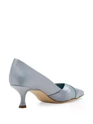 Manolo Blahnik Vieriolo Criss-cross Pointed-toe Heeled Pumps - Blue