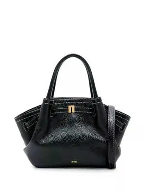Jw Pei Mini Hana Contrast-stitch Pebbled Tote Bag - Black