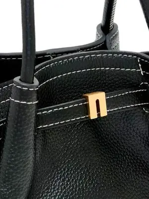 Jw Pei Mini Hana Contrast-stitch Pebbled Tote Bag