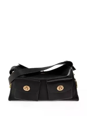 COACH Turnlock Haversack Leather Shoulder Bag