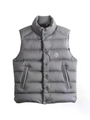 Moncler Tibb Quilted Logo-patch Gilet - Grey