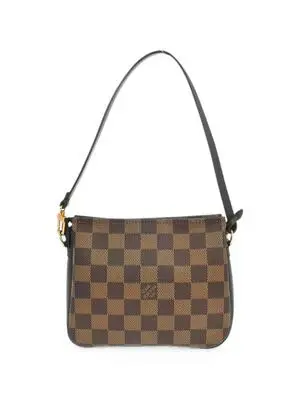 LOUIS VUITTON 2001 Damier Ebene Trousse Makeup Handbag - Brown