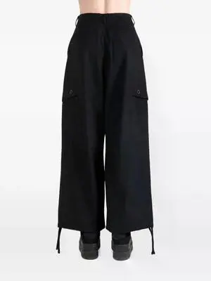 Y3 Wide Leg Button Embellished Trousers