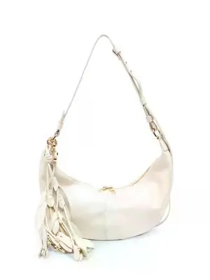 Sportmax Tassel-detail Leather Shoulder Bag - Neutrals