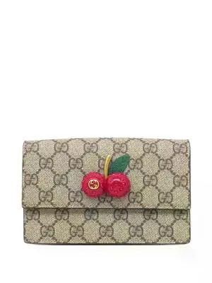 Gucci 2000-2015 Mini Gg Supreme Cherry Crossbody Bag - Neutrals