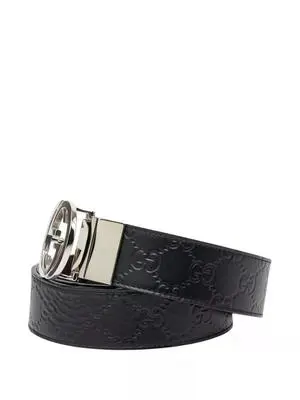 Gucci 2000-2015 Guccissima Interlocking G Buckle Reversible Belt
