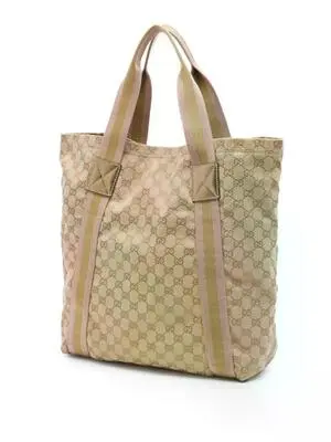 Gucci 2016-2026 Gg Canvas Web Tote Bag