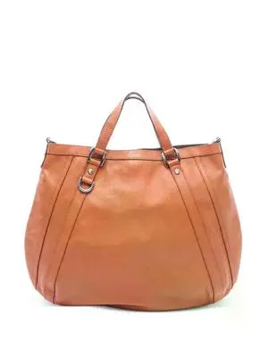 Gucci Abbey Leather Tote Bag - Brown