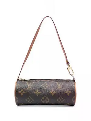 LOUIS VUITTON 1990-2020 Monogram Papillon Pochette Handbag - Brown