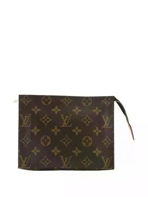 LOUIS VUITTON 2003 Monogram Toiletry Pouch 19 Clutch Bag - Brown