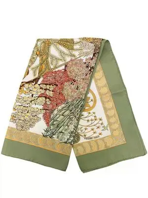 Hermès 2000-2026 Les Legendes De L Arbre Silk Scarf 90 Scarves - Green