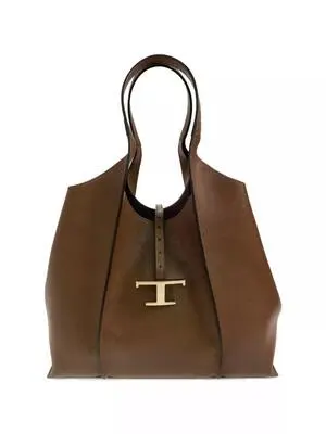 TOD'S Timeless Leather Shoulder Bag - Brown
