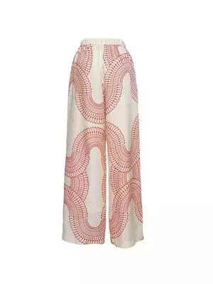 MULLER OF YOSHIOKUBO Radial Printed Palazzo Pants - Red