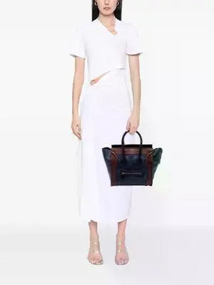 Celine 2011 Mini Tricolor Leather Luggage Tote Bag