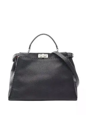 Fendi 2010-2026 Large Selleria Peekaboo Satchel - Black