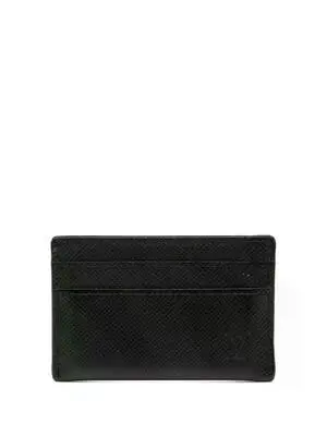 LOUIS VUITTON 2021-2026 Taiga Double Card Holder - Black