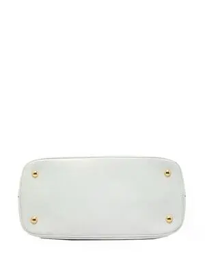 Prada 2000-2013 Medium Spazzolato Leather Open Promenade Satchel - White