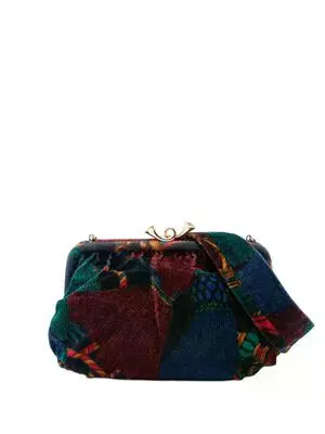 BOTTEGA VENETA Bottega Veneta 20th Century Printed Velvet Frame Shoulder Bag