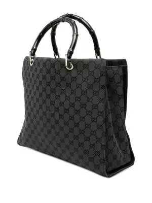 Gucci 2000-2015 Gg Canvas Bamboo Handbag