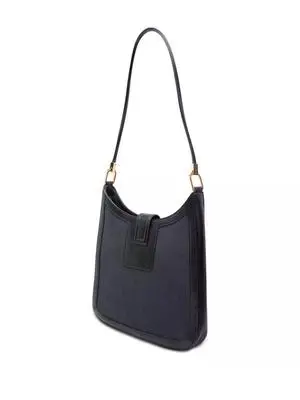 Gucci 2000-2015 Bicolor Canvas And Calfskin Shoulder Bag