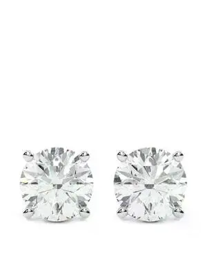 DIAMOND ESSENTIALS Diamond Solitaire Earrings - Silver