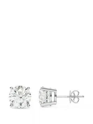 DIAMOND ESSENTIALS Diamond Solitaire Stud Earrings - Silver