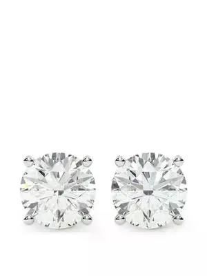 DIAMOND ESSENTIALS Diamond Solitaire Earrings - Silver