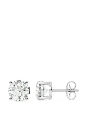 Diamond Essentials 8 Carat Solitaire Stud Earrings In 14k White Gold